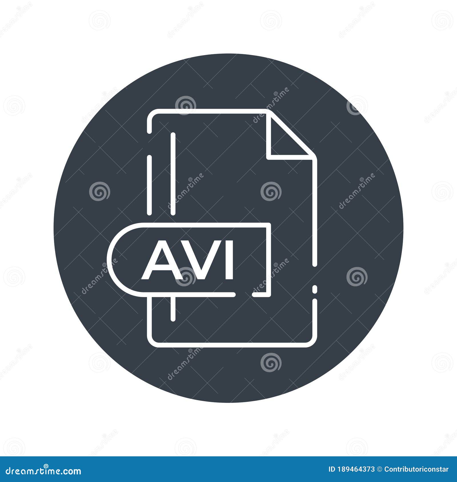 AVI File Format Icon. AVI Extension Filled Icon Stock Vector ...