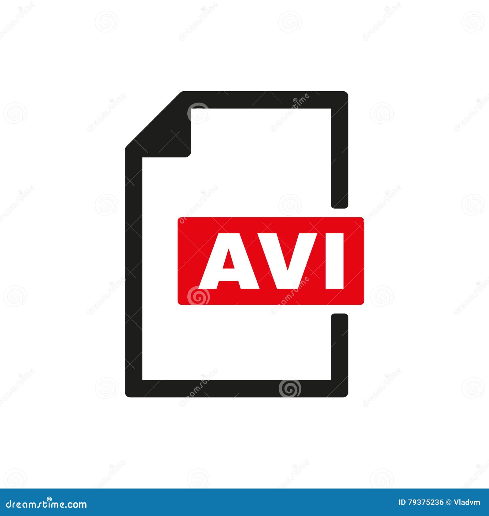 The AVI Icon. Video File Format Symbol Stock Vector - Illustration of ...