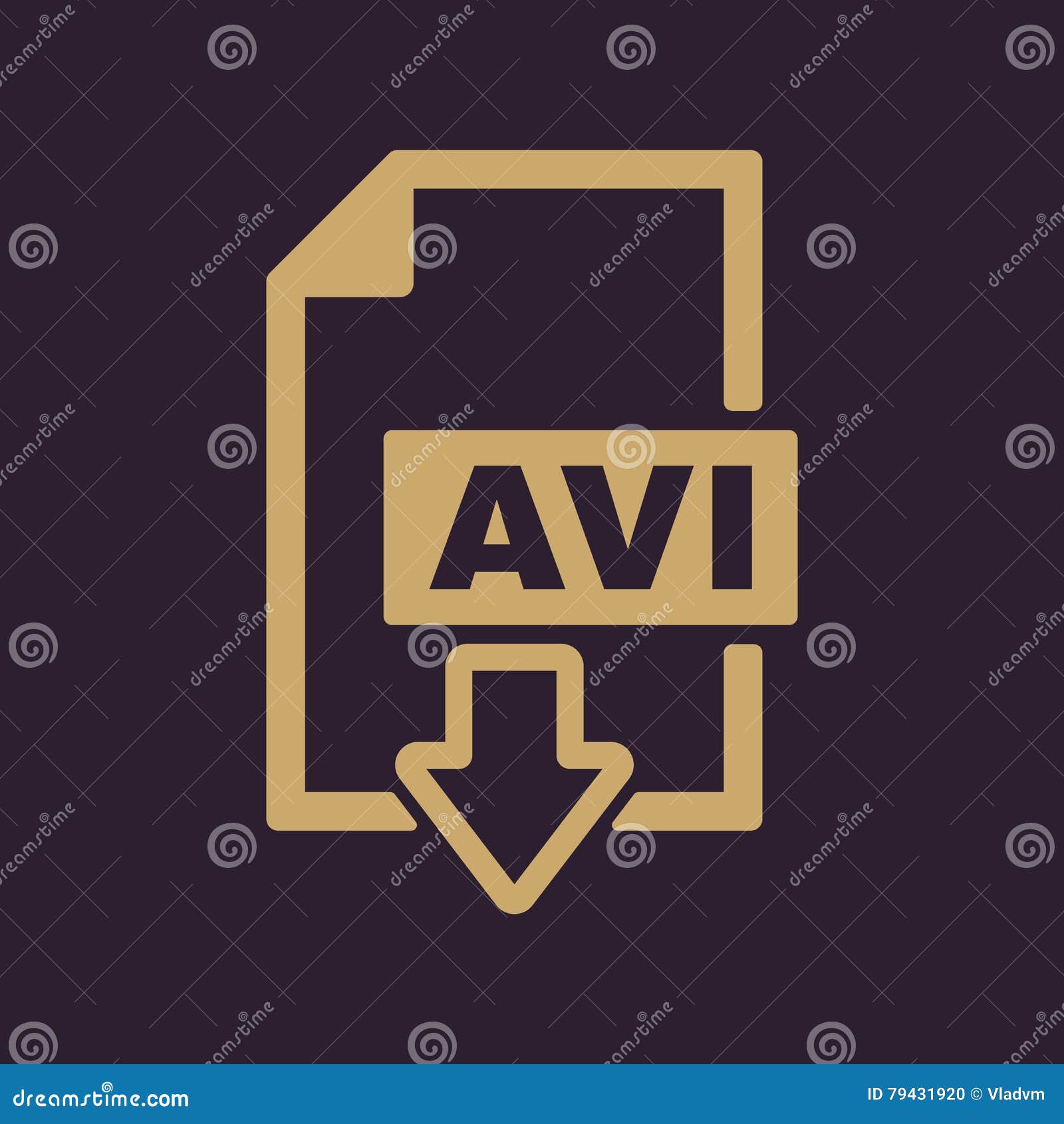 The AVI Icon. Video File Format Symbol Stock Vector - Illustration of ...