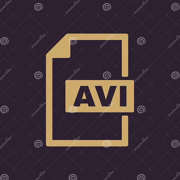 The AVI Icon. Video File Format Symbol Stock Vector - Illustration of ...