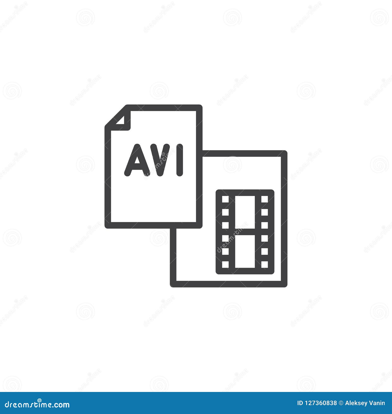 AVI Video File Format Outline Icon Stock Vector - Illustration of file ... AVI Video File Format Outline Icon Stock Vector - Illustration of file ...