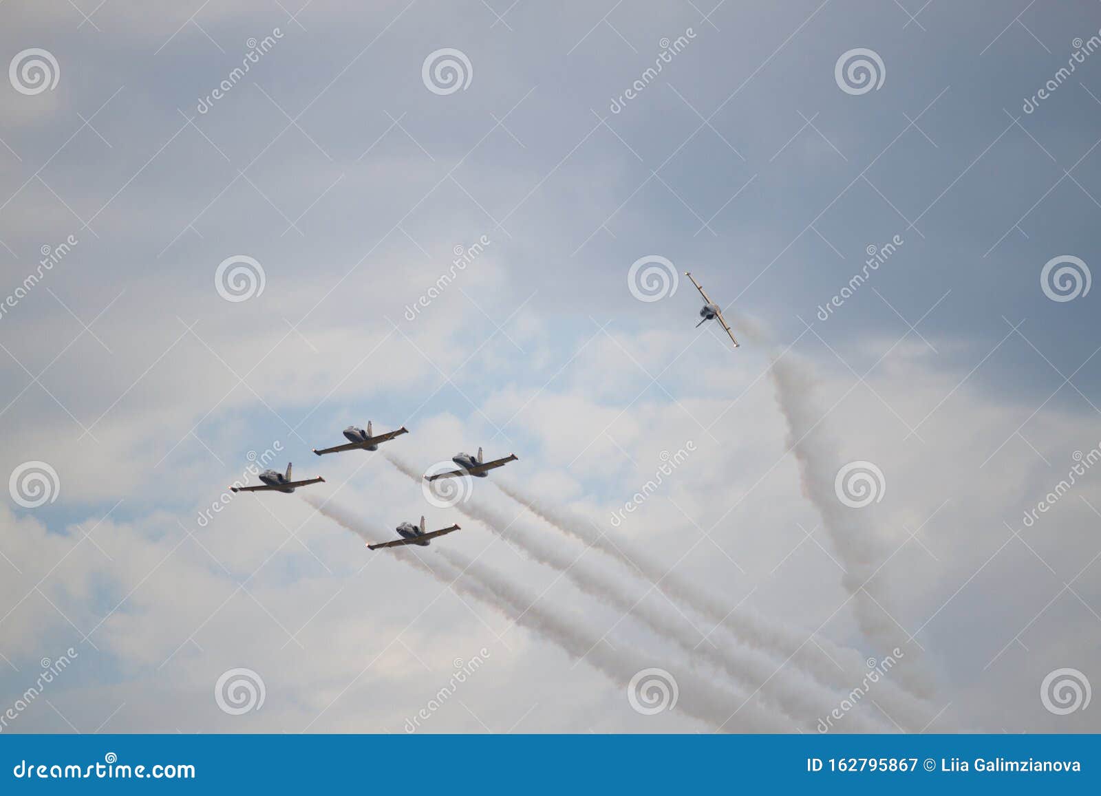 Avia Show. Airplanes in the Sky Stock Image - Image of prop ...