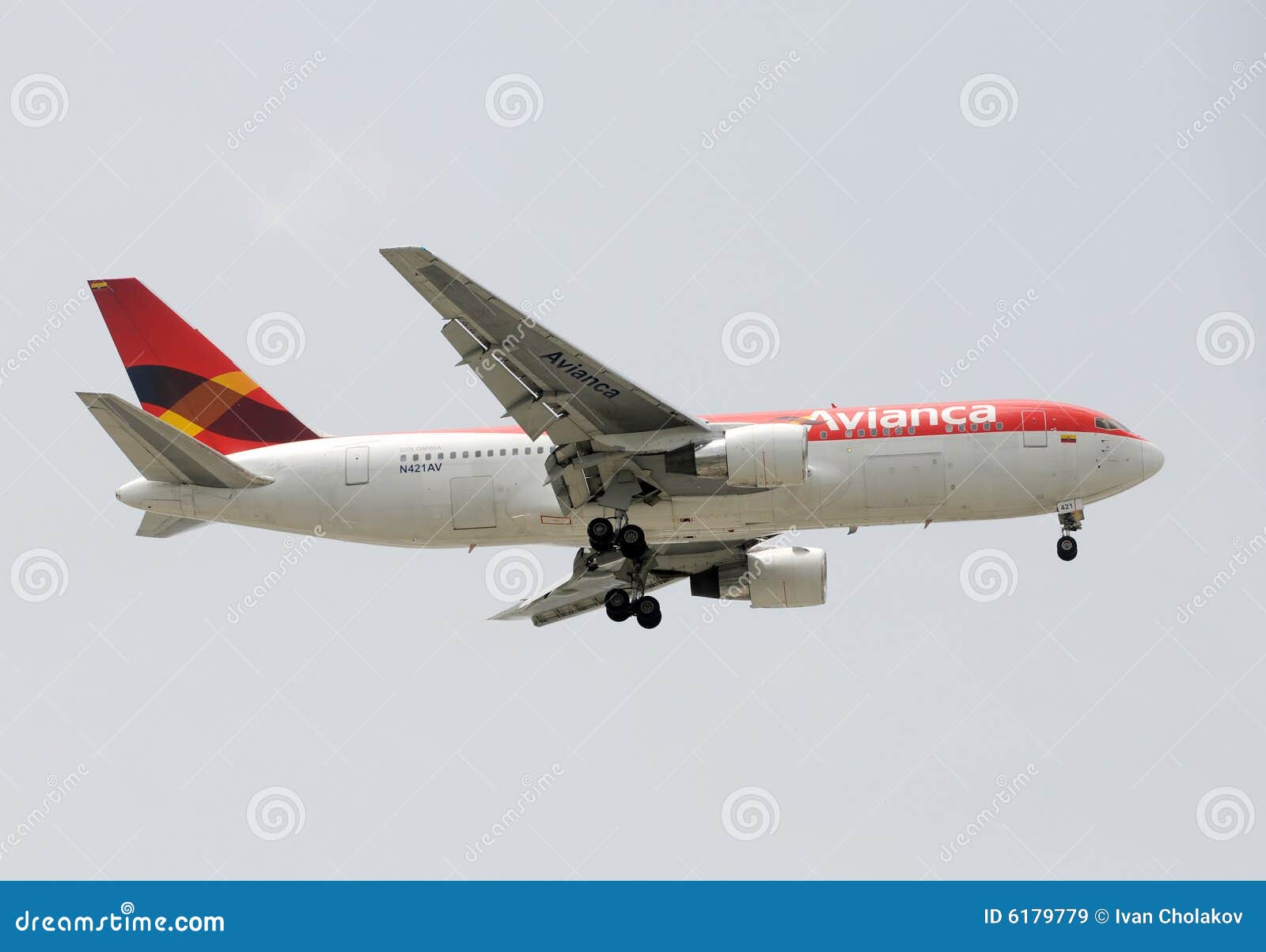 Avianca Boeing 767 editorial stock image. Image of transportation - 6179779