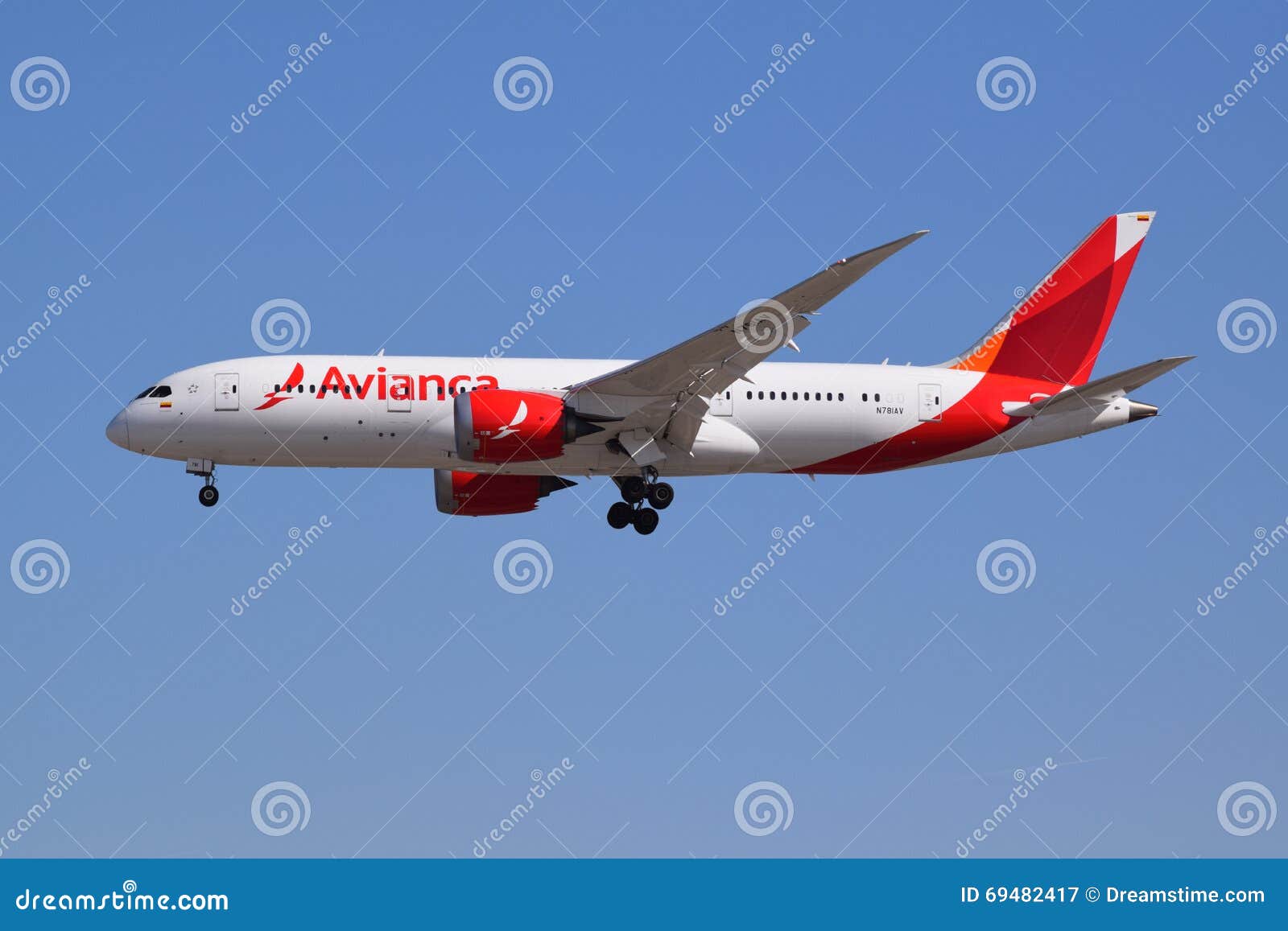 Avianca 787 Corporate Image Editorial Photography - Image of boeing ...