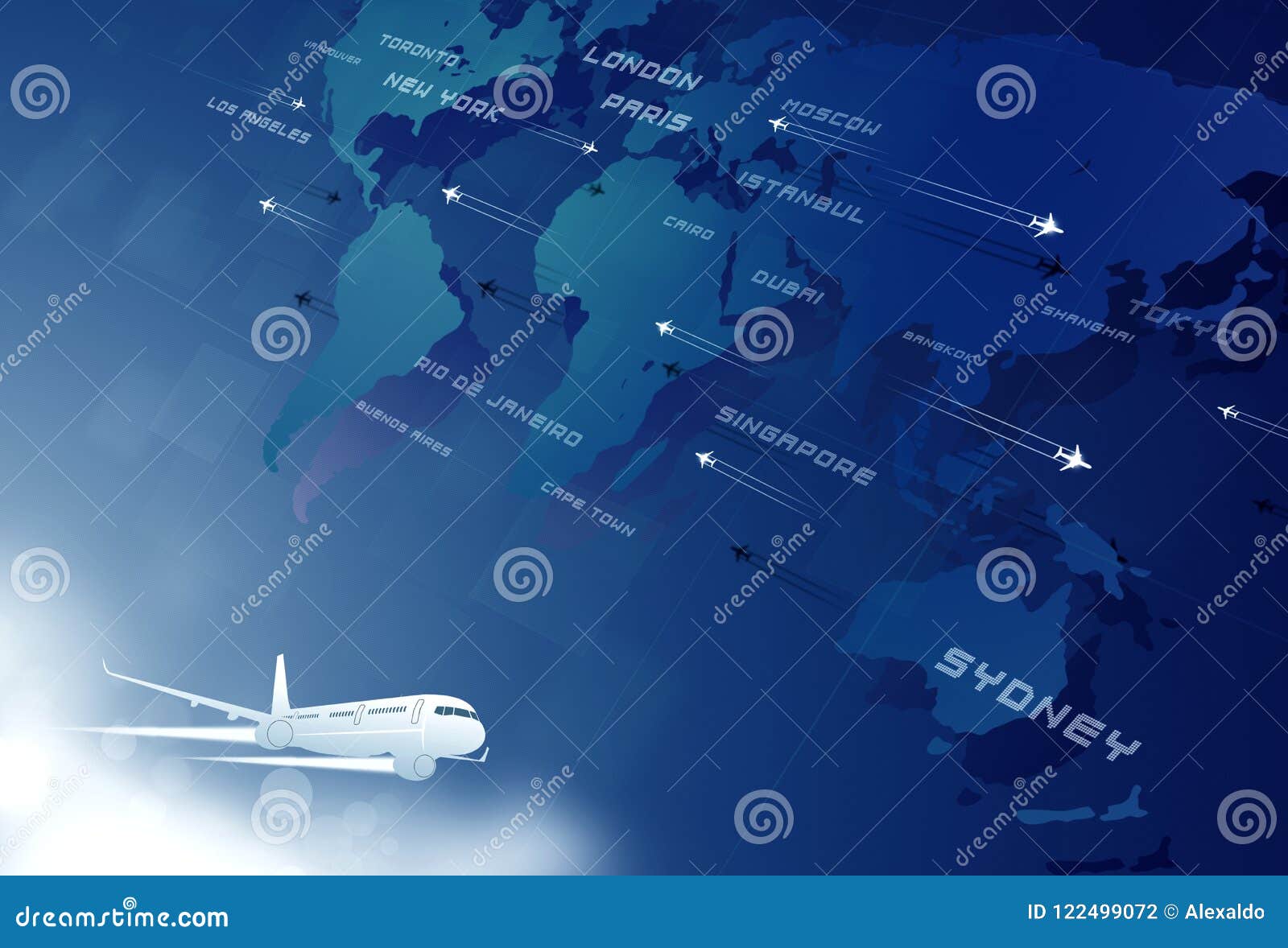 Aviation Blue Background Royalty-Free Stock Image | CartoonDealer.com ...