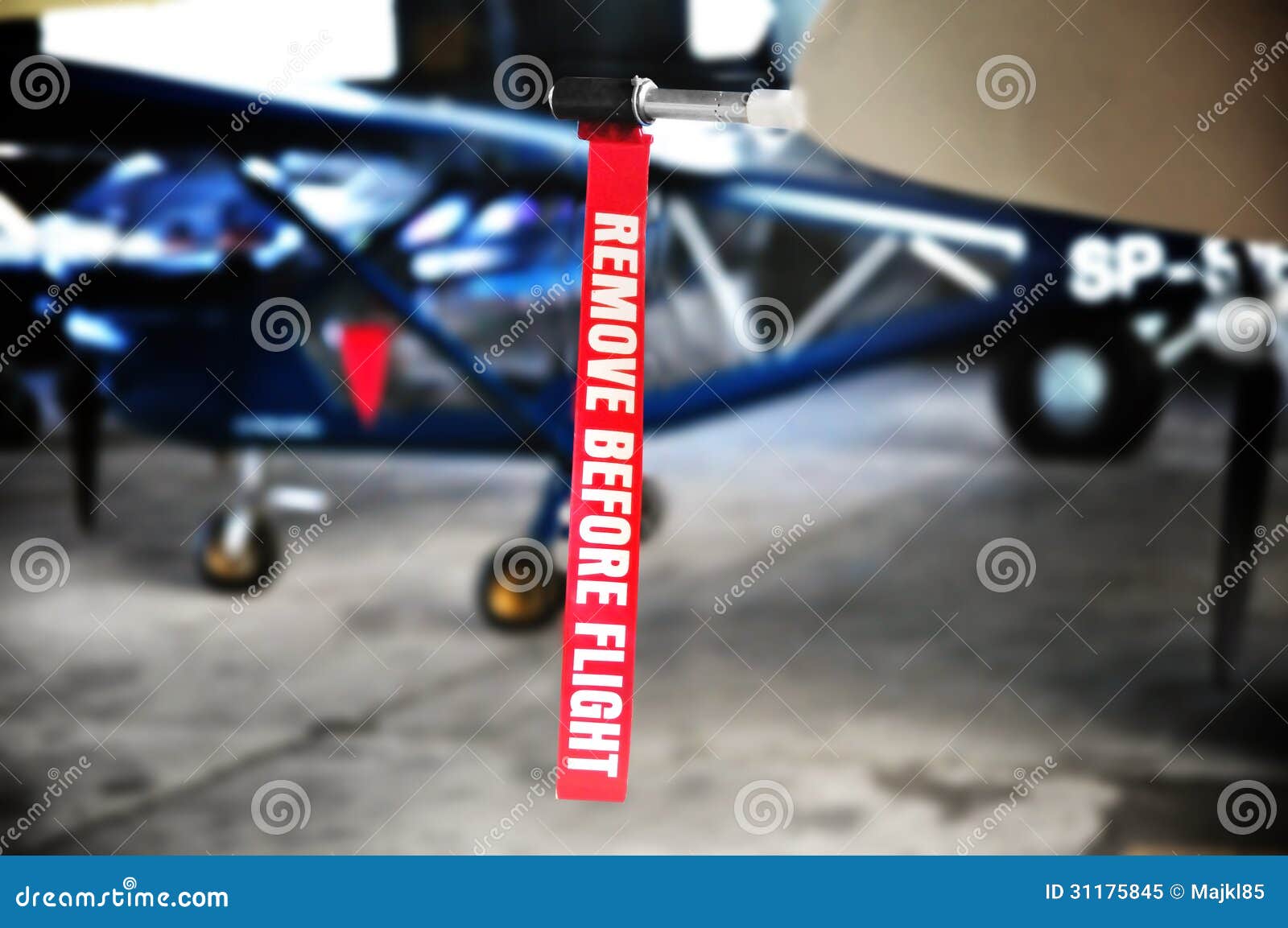 Aviation Detail - Remove before Flight Ribbon Stock Image - Image of ...