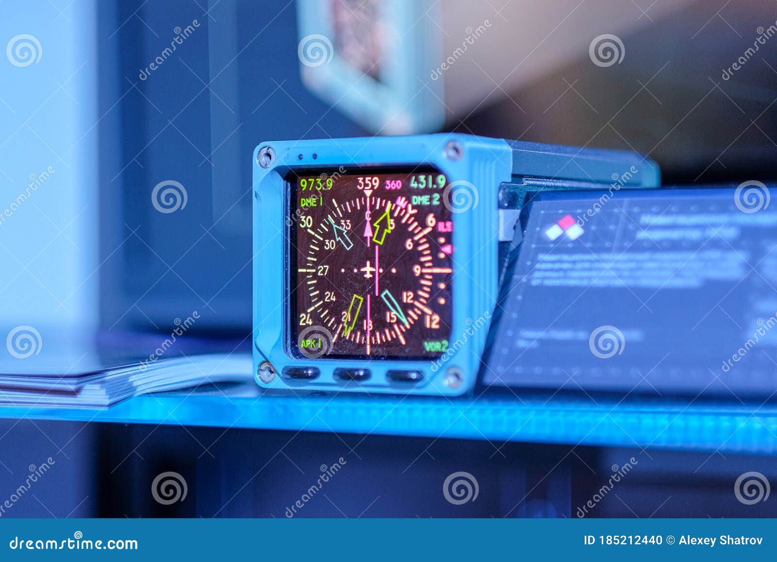 Aviation Devices Navigation Indicator Stock Photo - Image of microchip ...