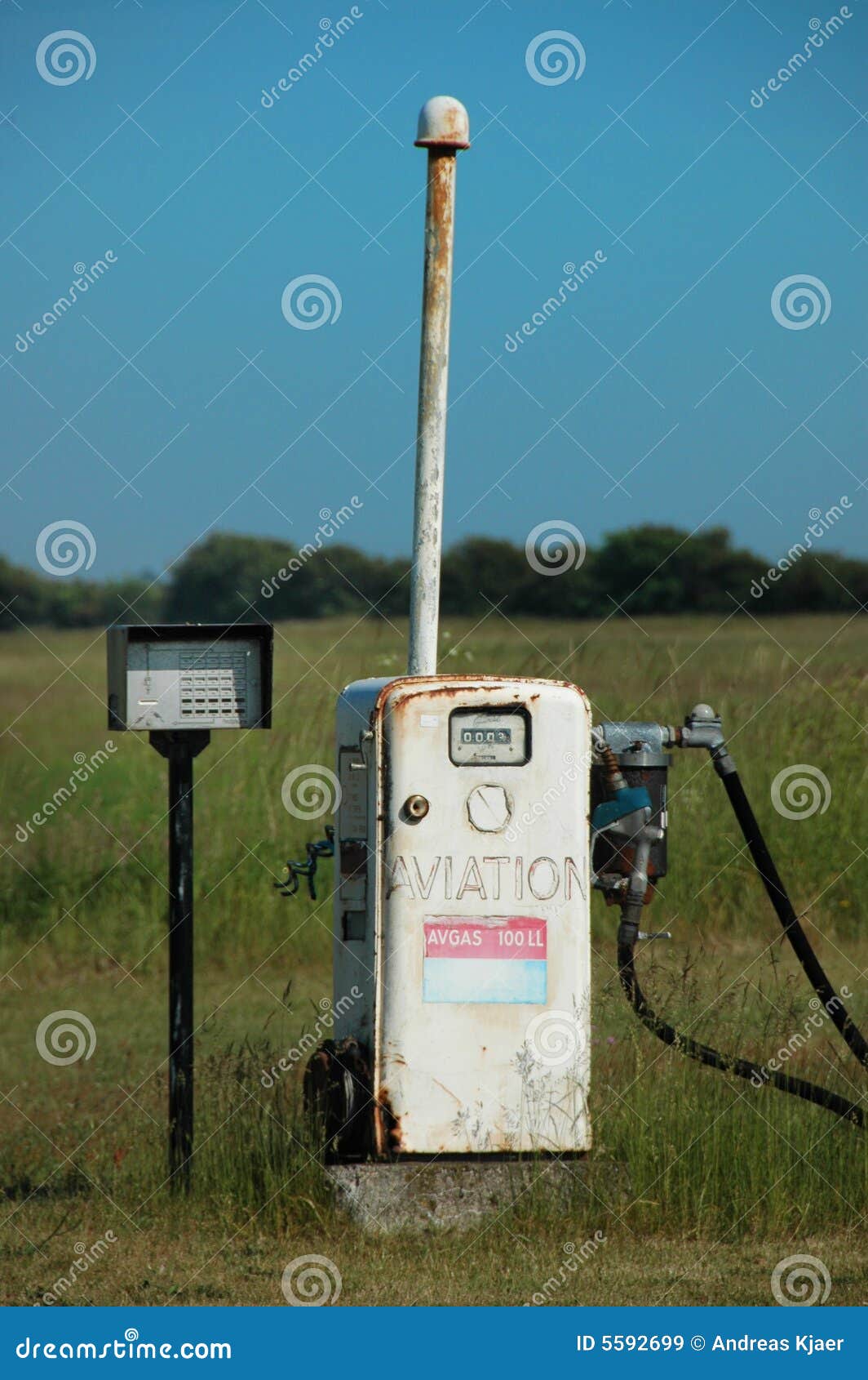 Aviation Fuel Filling Station On Airport With Airfield Runway In ...