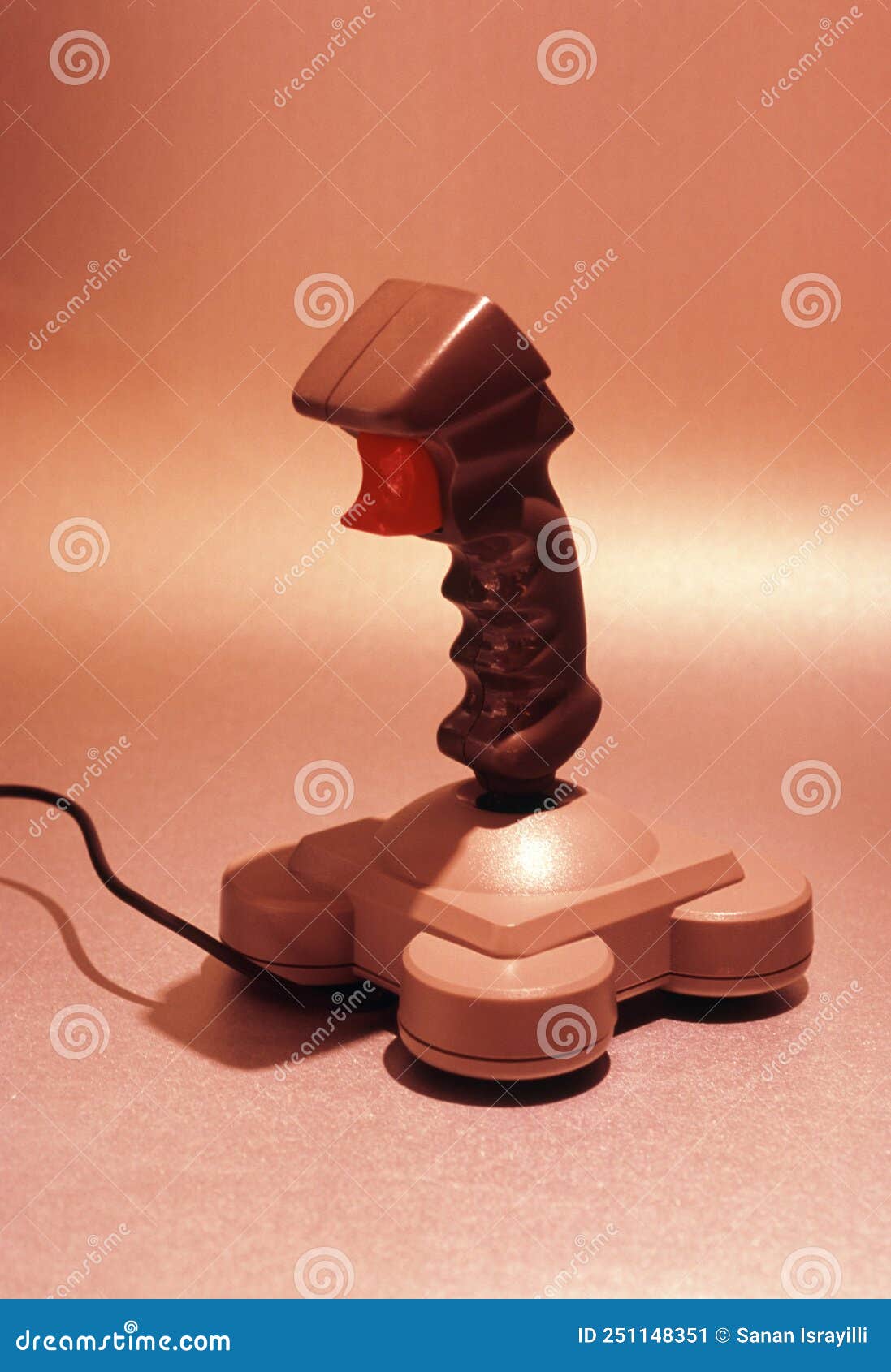 A Flight Simulator Joystick from a Computer Game System Stock Image ...