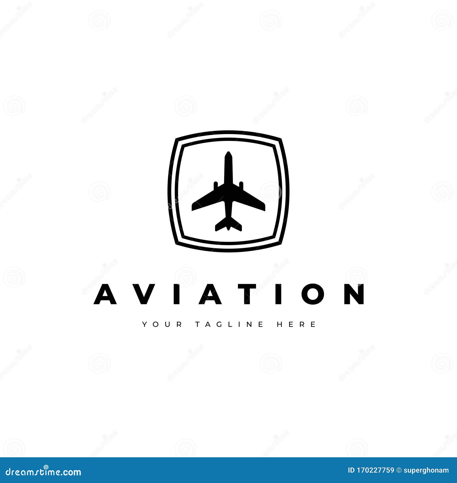 Aviation Logo Design Vector Template Stock Vector - Illustration of ...