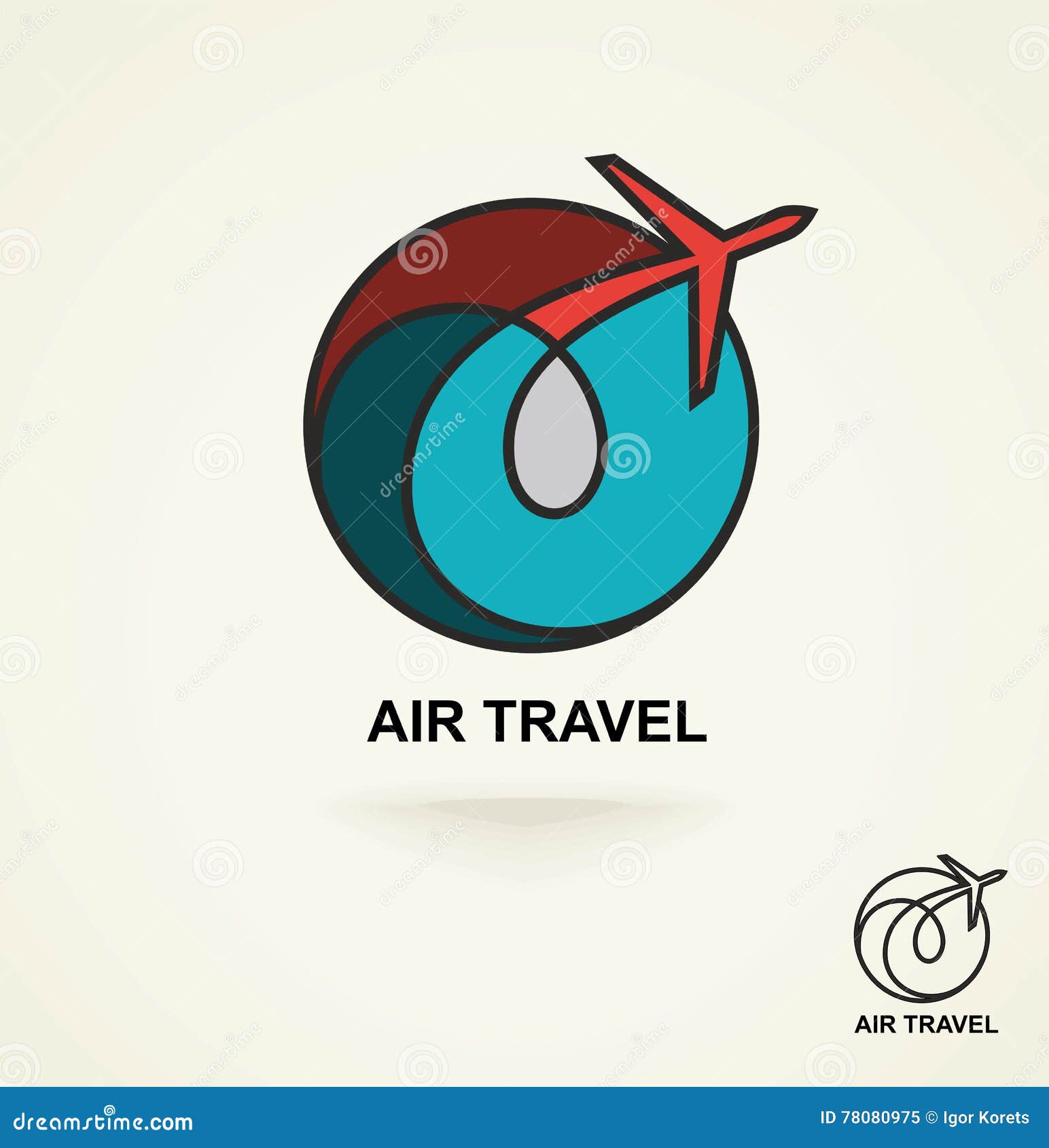 Aviation Logo, Emblem Template, Air Travel. Vector. Line Art ...