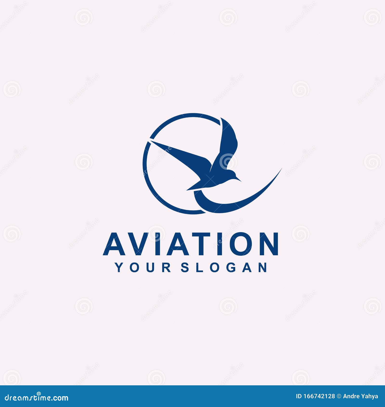 Aviation logo template stock illustration. Illustration of bird - 166742128