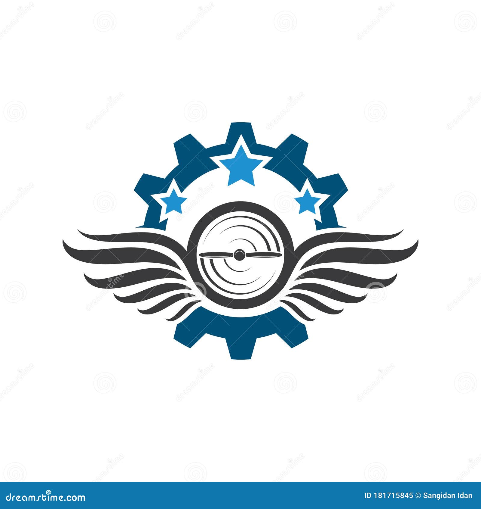 Aviation Logo Vector Illustration Design Stock Vector - Illustration of ...