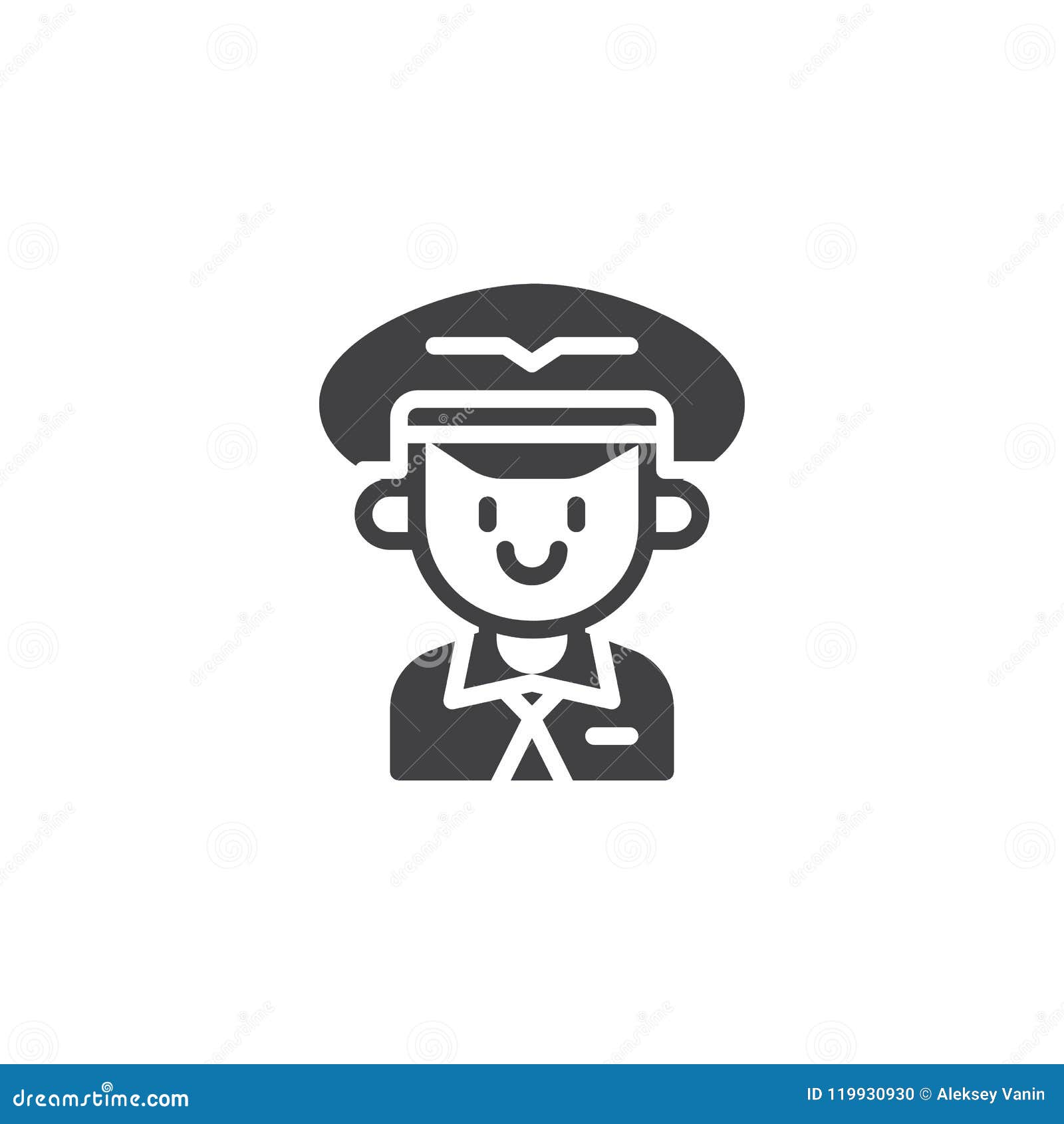 Aviation pilot vector icon stock vector. Illustration of symbol - 119930930