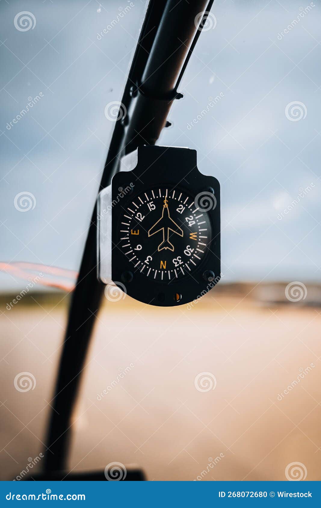 Aviation Precision Aircraft Compass Stock Photo - Image of technology ...