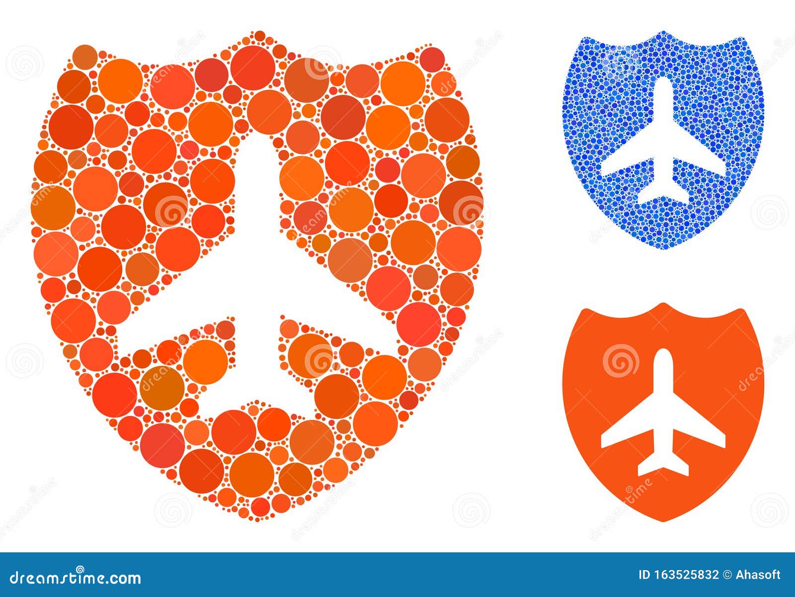 Aviation Shield Composition Icon of Round Dots Stock Illustration ...
