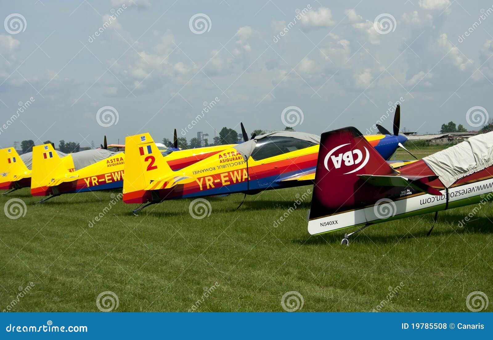 Yellow Airplanes Of Canadian Harvard Aerobatic Team Editorial Photo ...