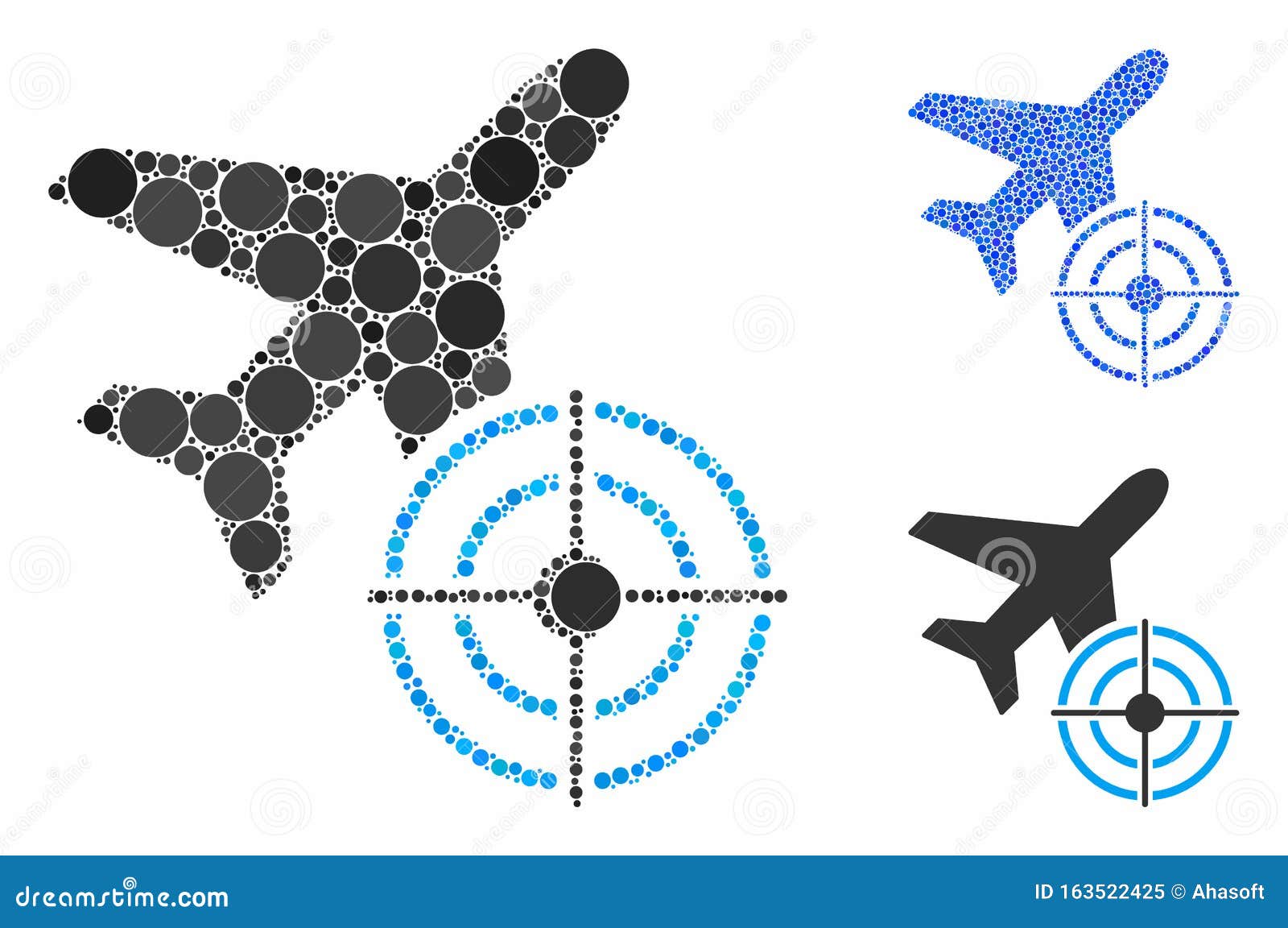 Aviation Target Composition Icon of Round Dots Stock Illustration ...