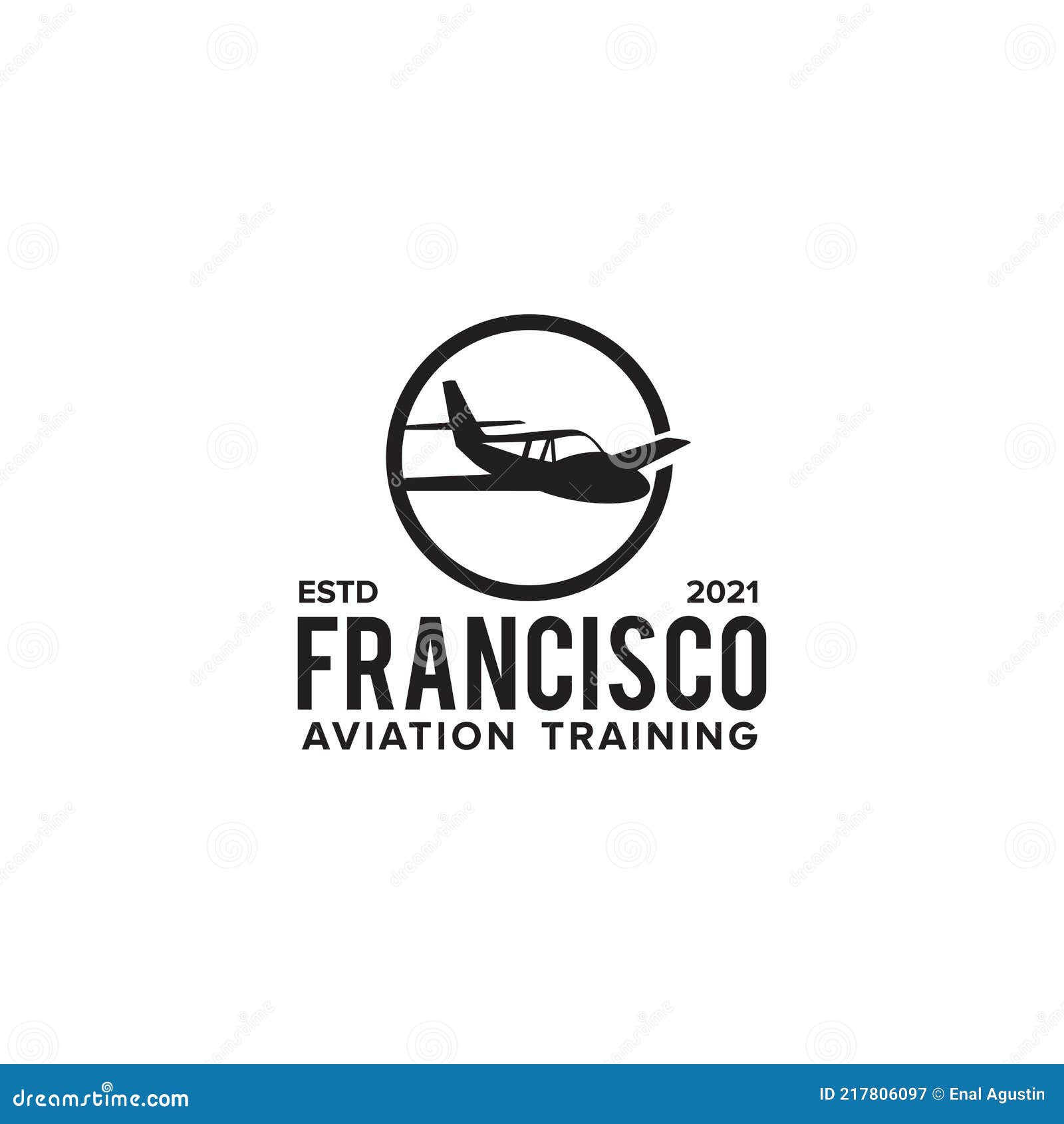 Aviation Training Academy Logo Design Template Stock Vector ...