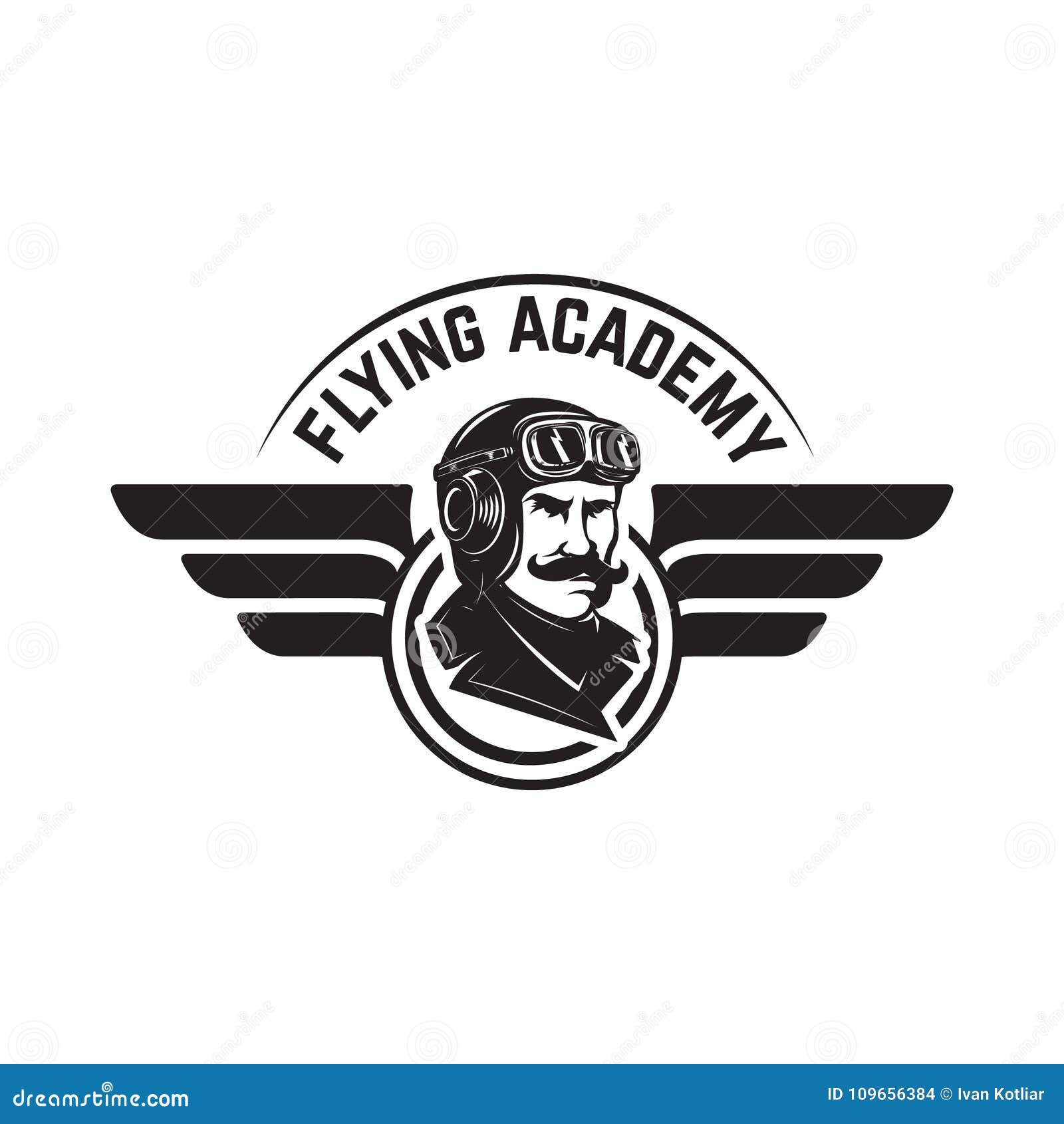 Aviation Training Center Emblem Template With Retro Airplane. Design ... Aviation Training Center Emblem Template With Retro Airplane. Design ...