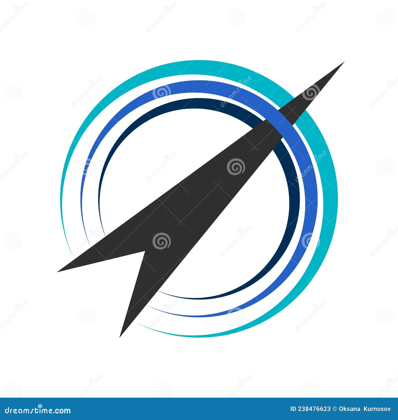Aviation Training Icon. Compass Arrow Logo Template Illustration Design ...