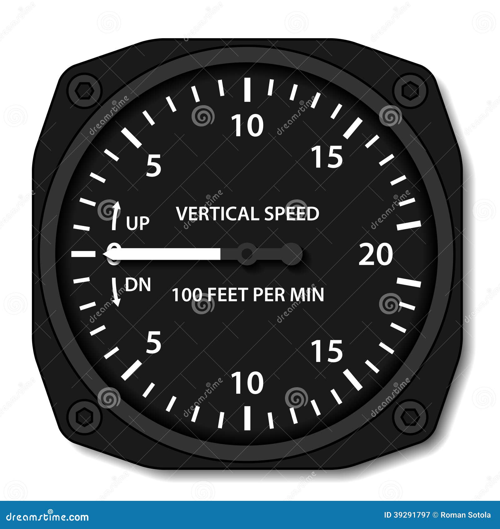 Aviation Speed Indicator Isolated On Transparent Background Vector ...