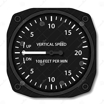 Aviation Variometer Vertical Speed Indicator Stock Vector ...