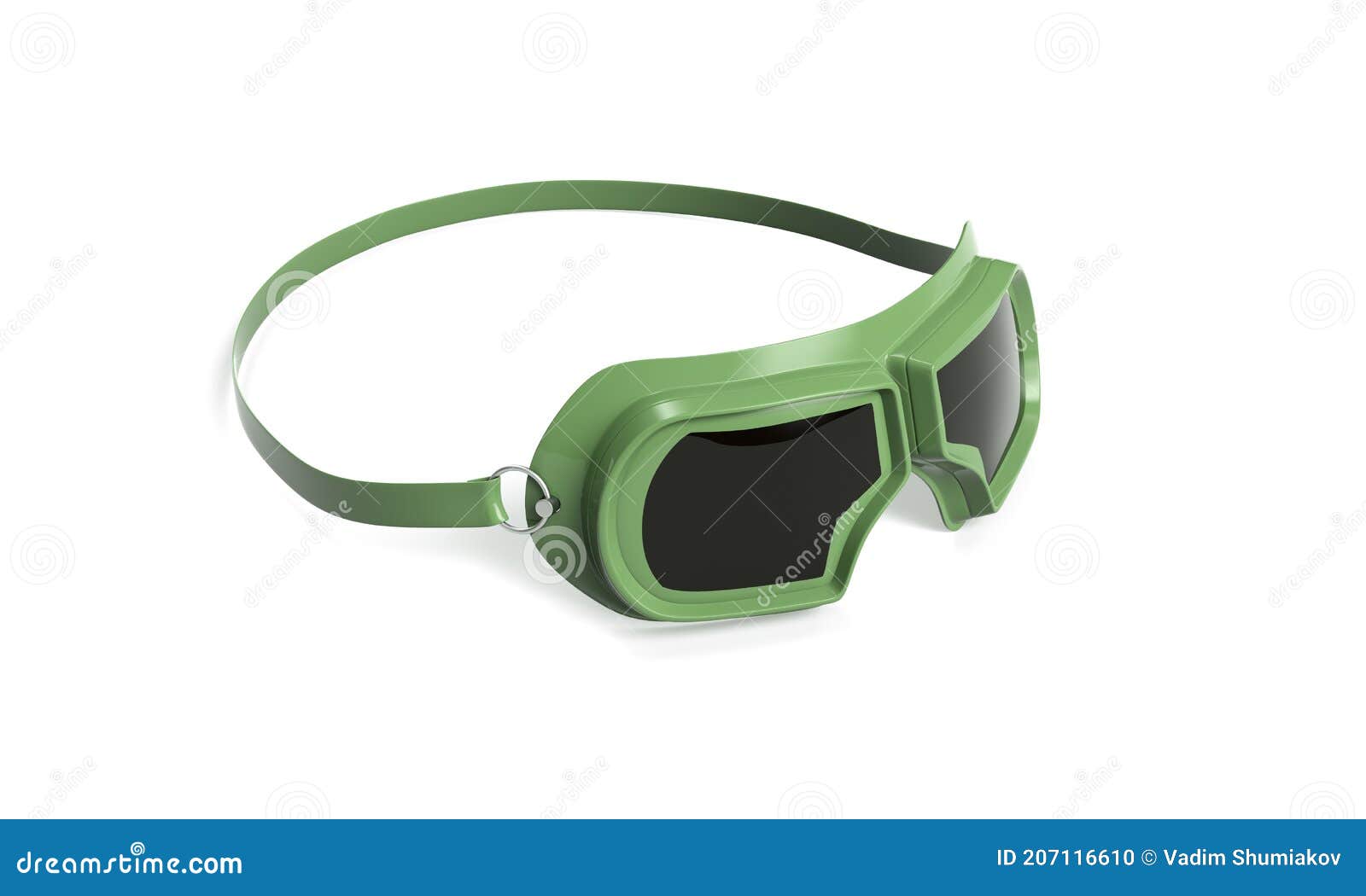 Aviator Goggles in Vintage Style, Front View Stock Photo - Image of ...