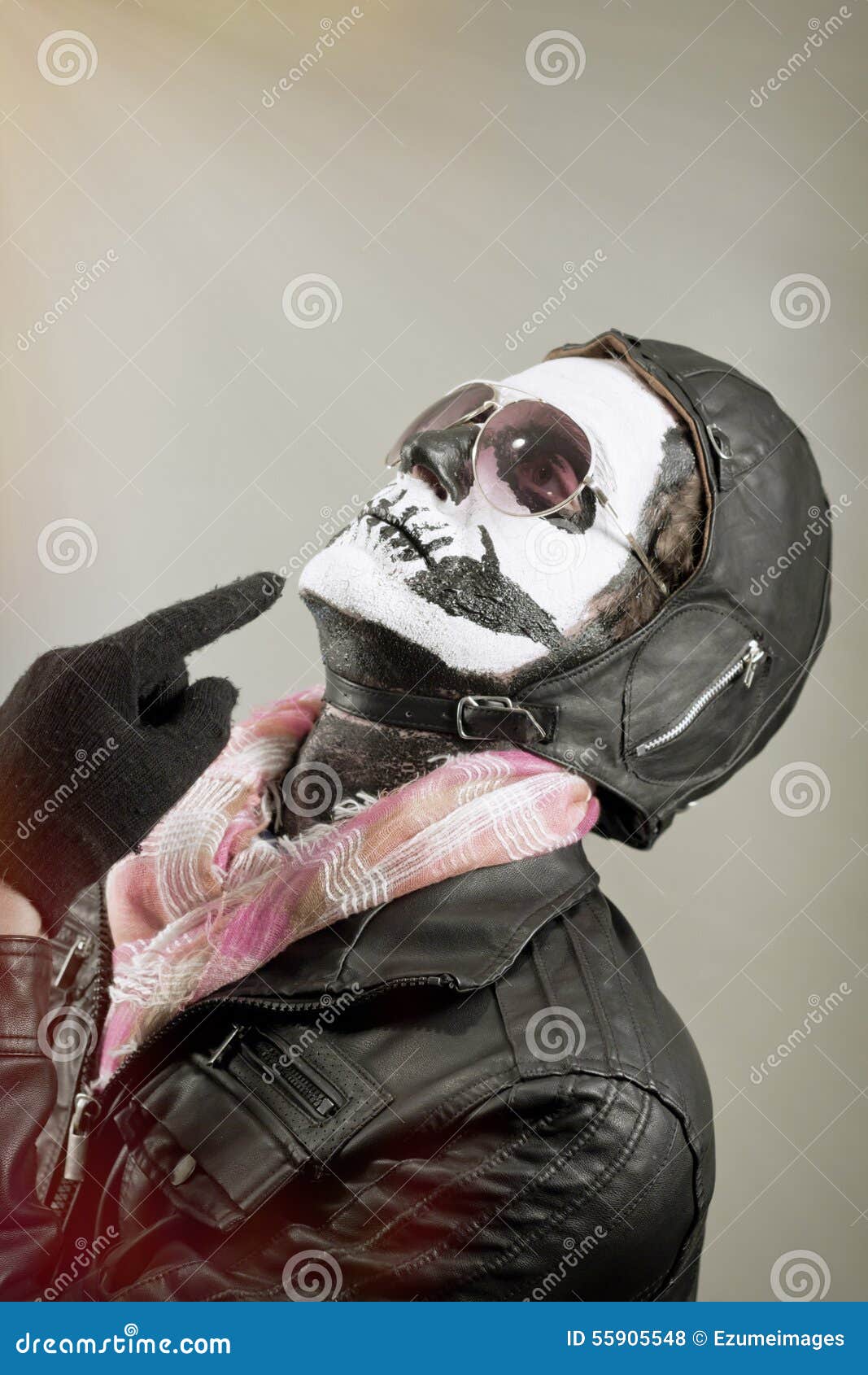 Aviator Skull stock photo. Image of pilot, deep, face - 55905548