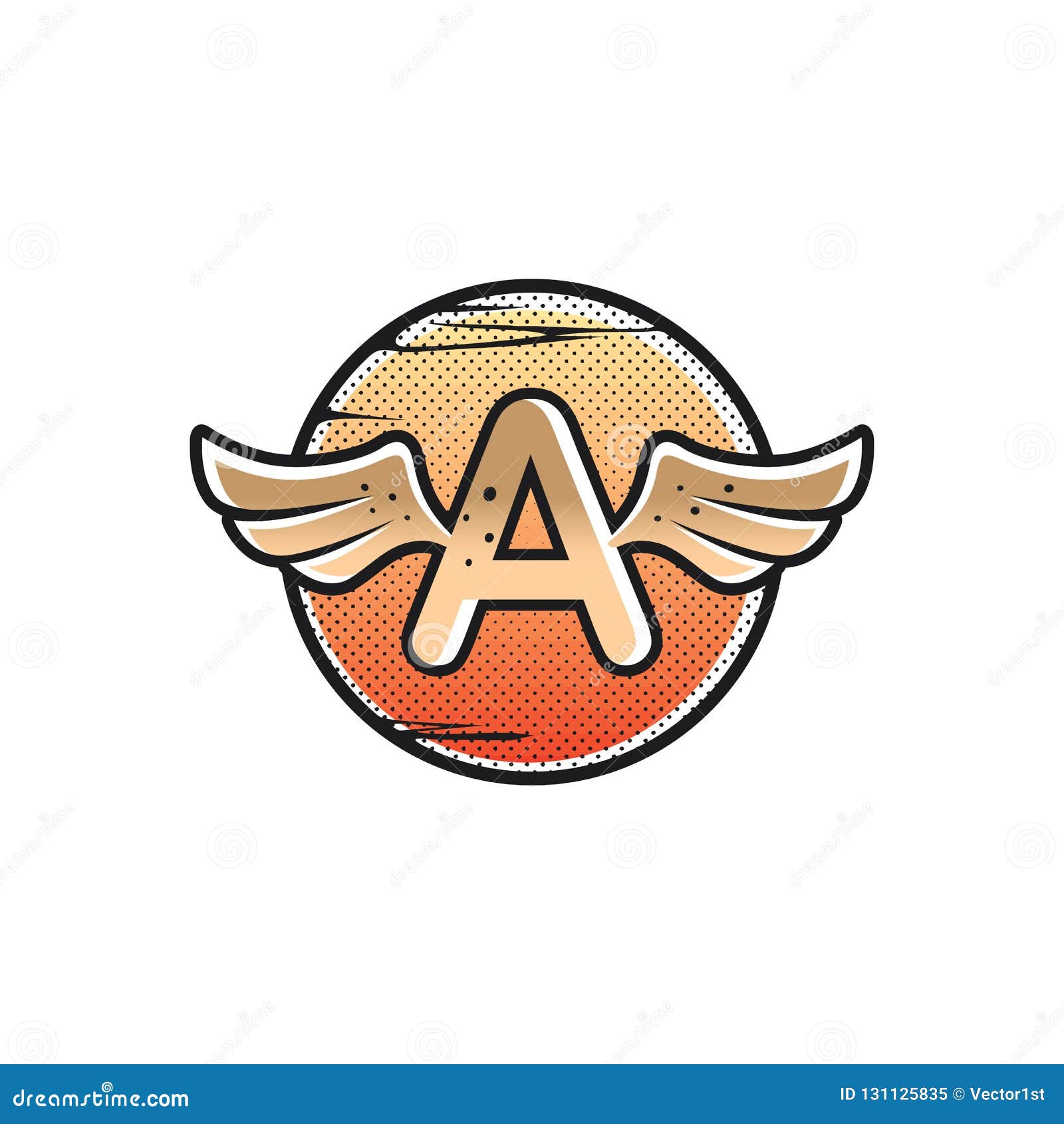 Aviator wing sign symbol stock vector. Illustration of airplane - 131125835