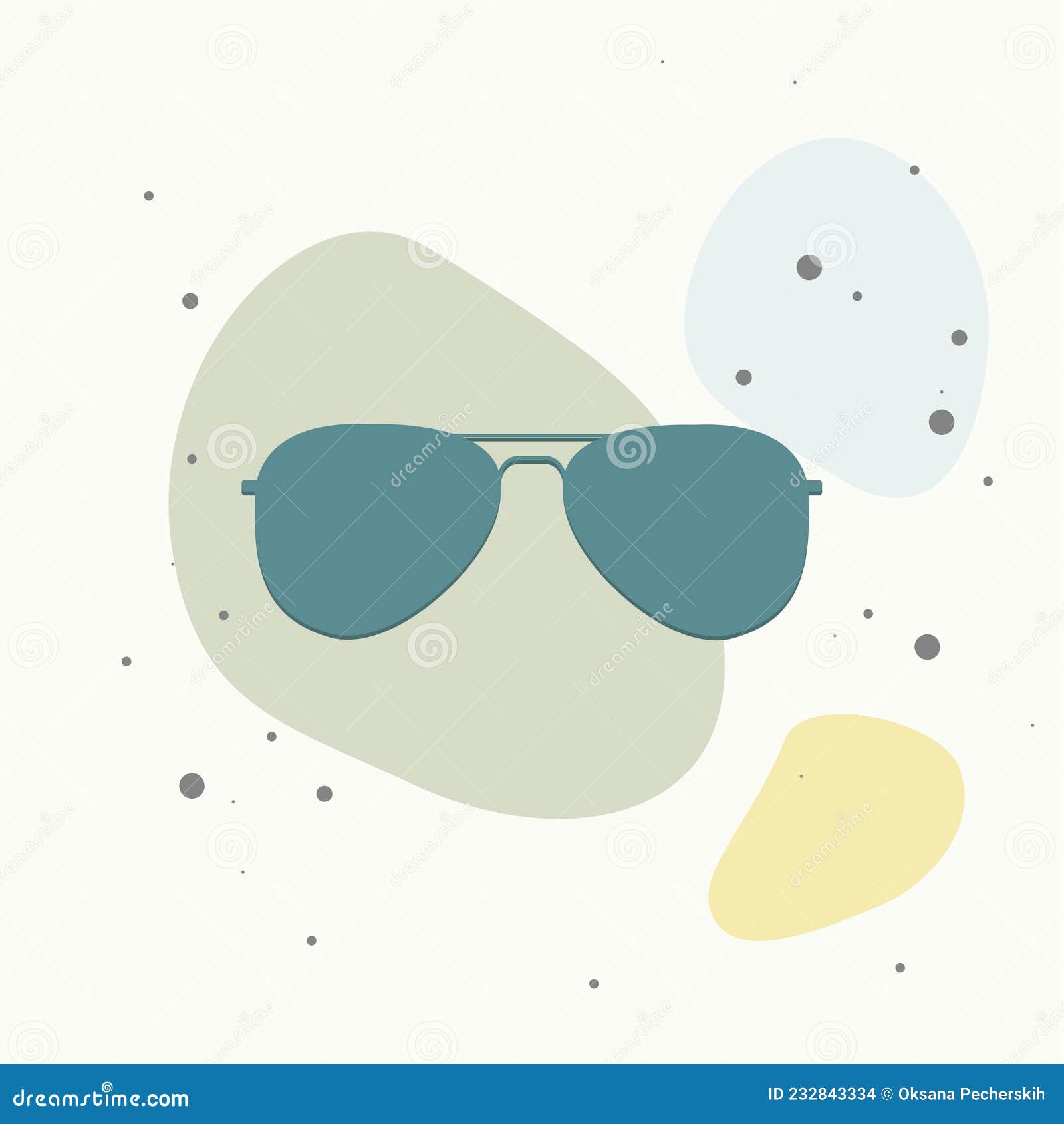 Aviators Glasses Vector Icon. Pilot`s Glasses Stock Vector ...