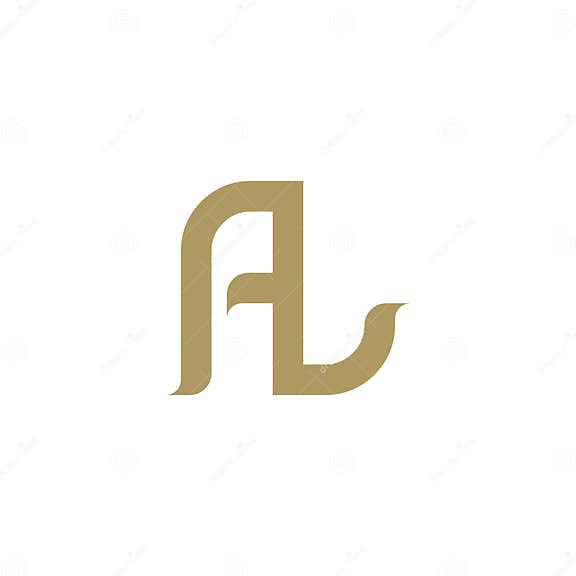 Initial Letter AL Logo Vector Stock Vector - Illustration of modern ...
