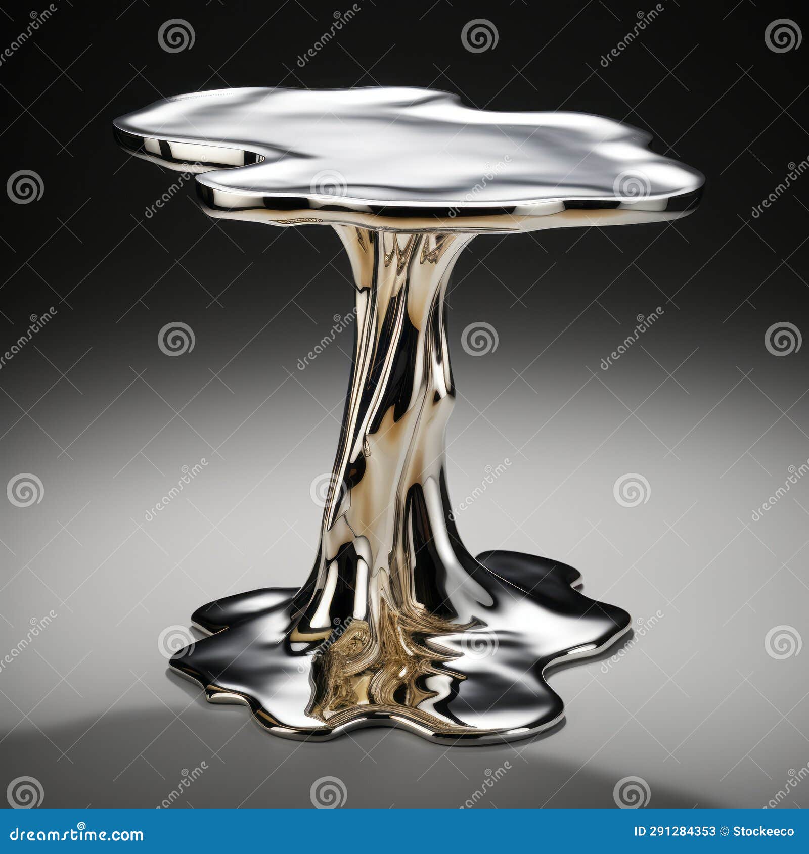 Avicii-inspired Tree Shaped Side Table in Silver and Gold Stock ...