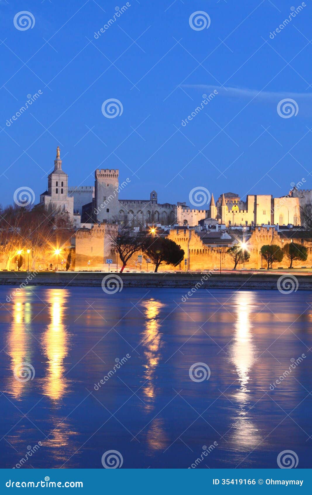Avignon at night stock photo. Image of night, trail, rhone - 35419166