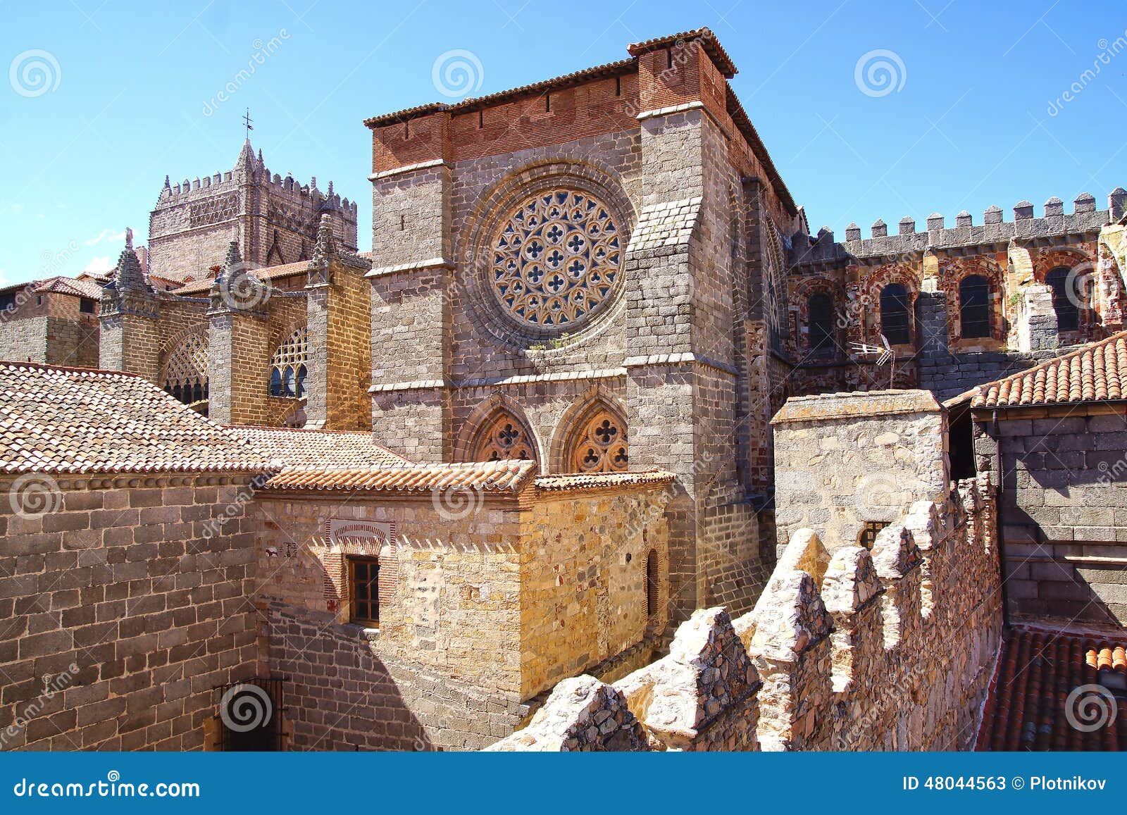 Avila Cathedral. stock image. Image of europe, basilica - 48044563