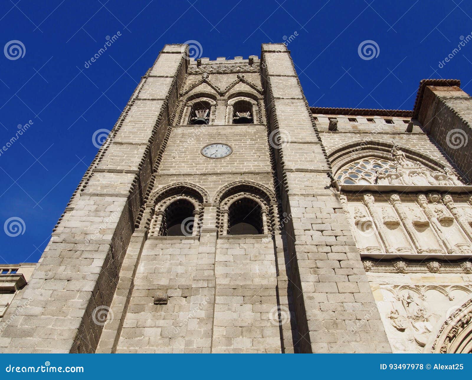 Avila Cathedral stock photo. Image of tower, church, architecture ...