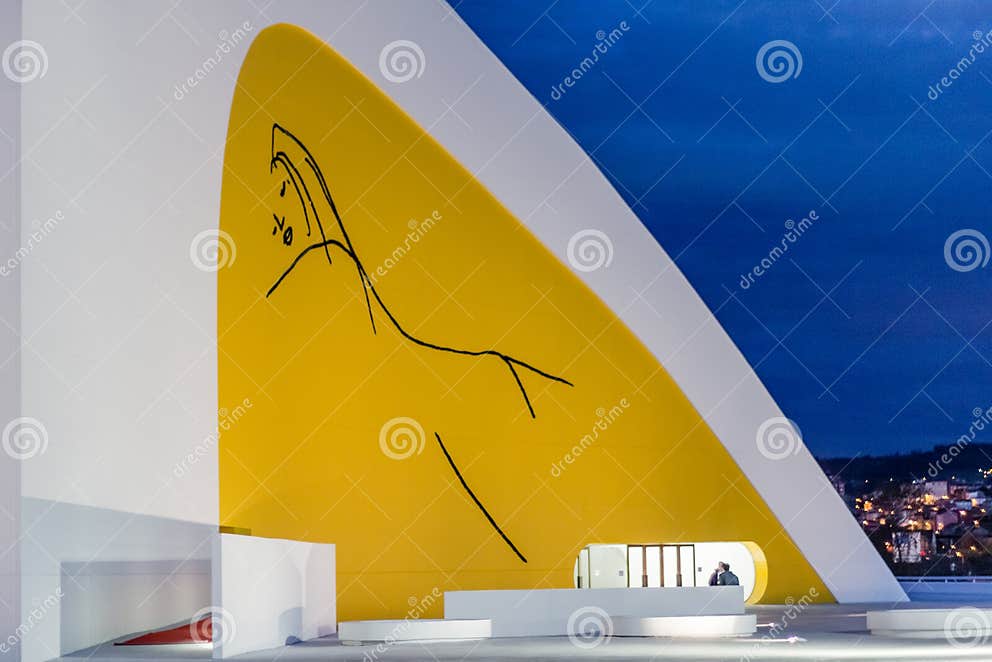 AVILES, SPAIN - APRIL 03 editorial stock image. Image of niemeyer ...
