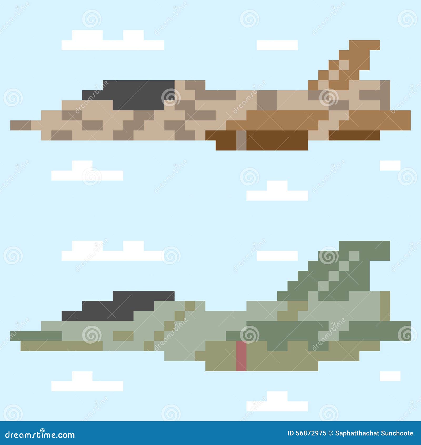 Avion D'art De Pixel D'illustration Illustration de Vecteur ...