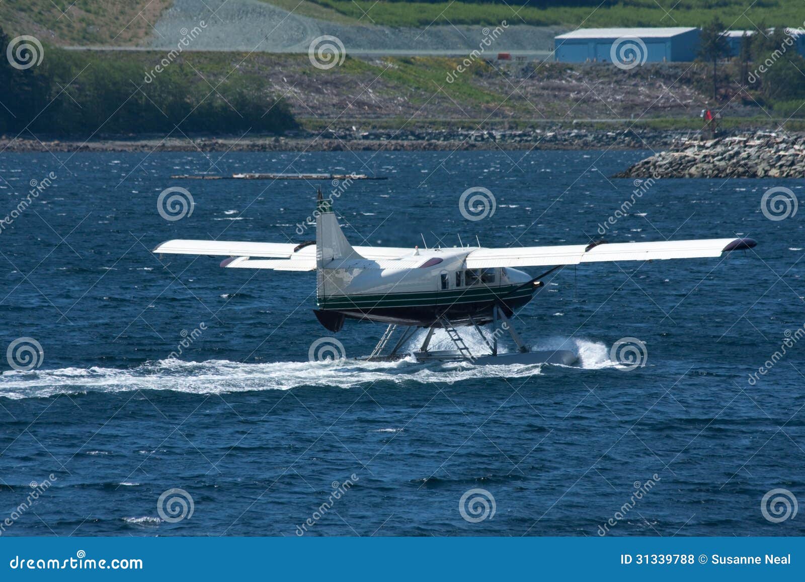 Avion De Flotteur Dans L'eau En Alaska Photo stock - Image du ailes ...