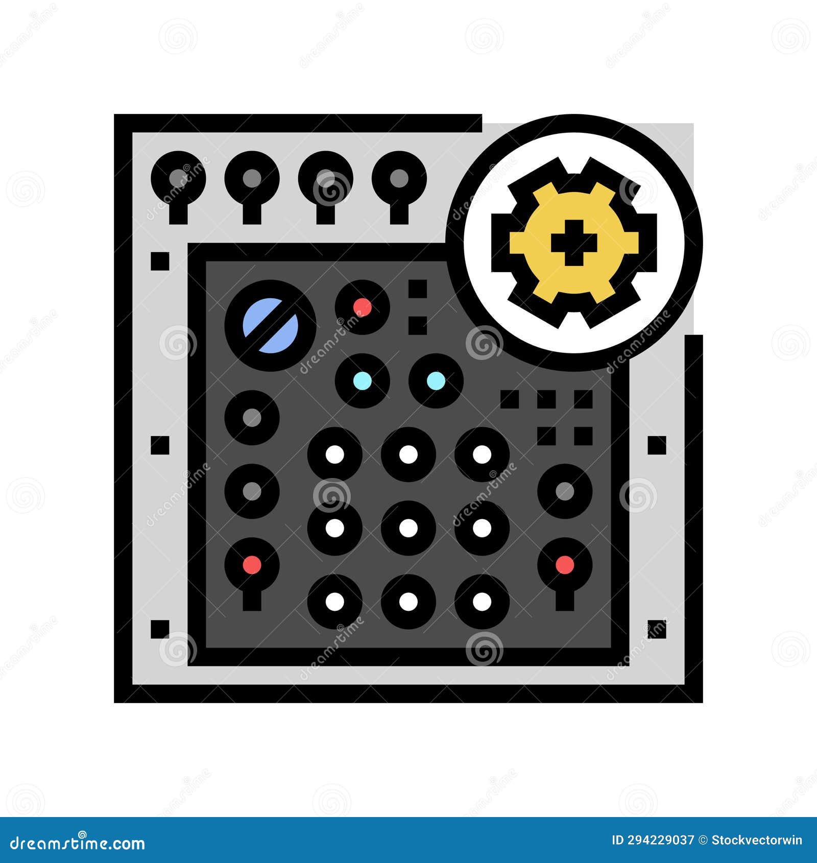Avionics Testing Aircraft Color Icon Vector Illustration Stock Vector ...