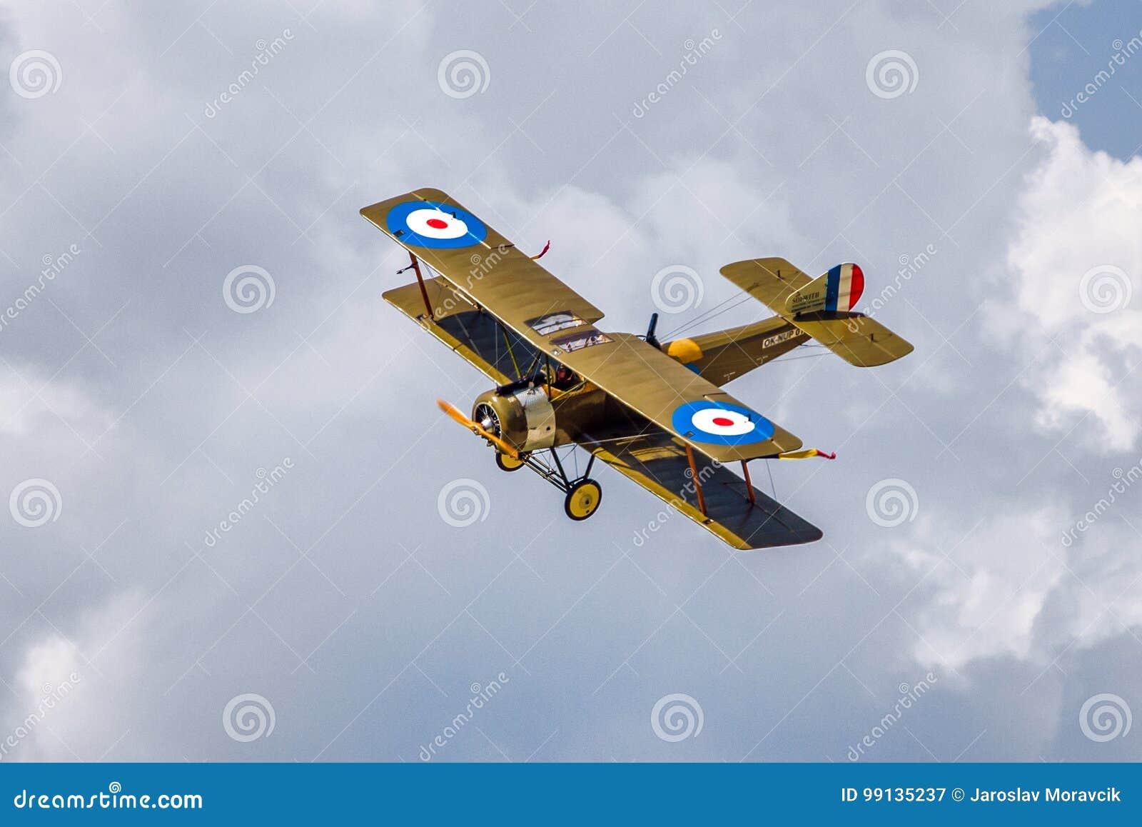 Avions Sopwith de biplan photographie éditorial. Image du bleu - 99135237