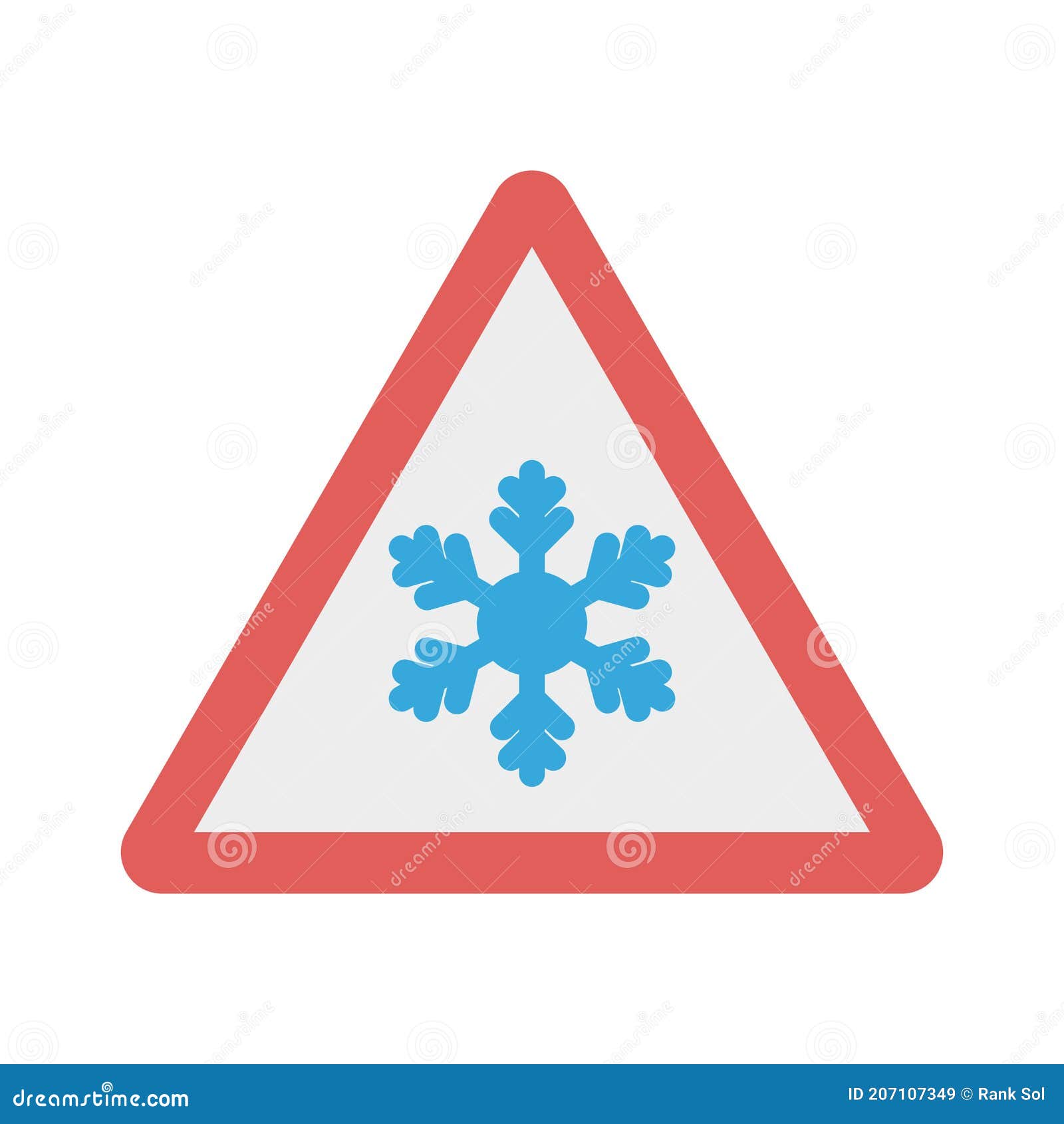 Aviso De Nieve Frío Copo De Nieve Icono De Vector Completamente ...