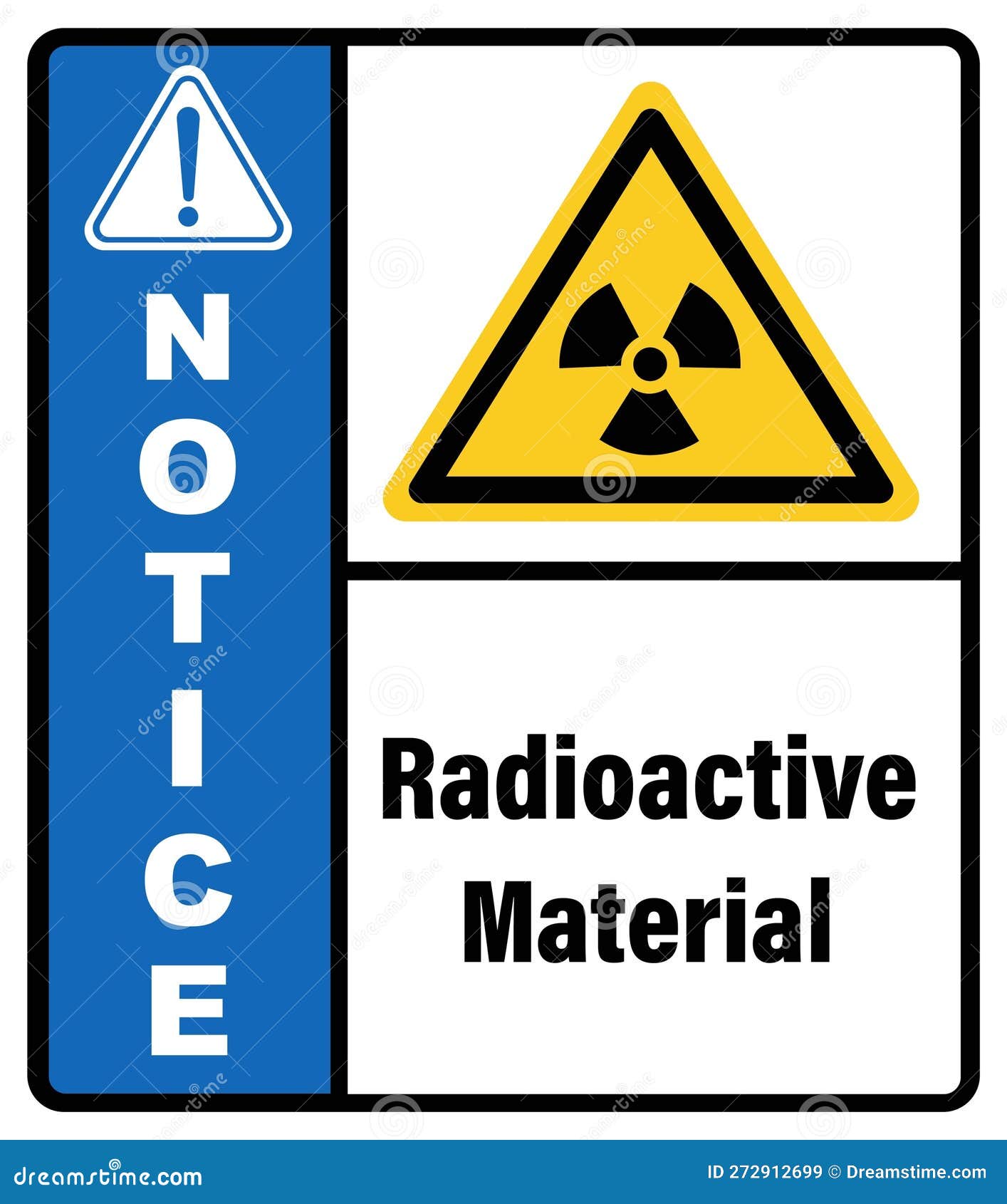 Aviso Radiactivo De Material Radiactivo Ilustración del Vector ...
