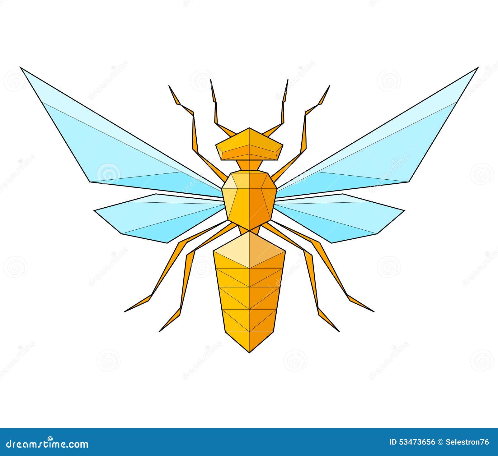 Avispa ilustración del vector. Ilustración de mosca, tatuaje - 53473656
