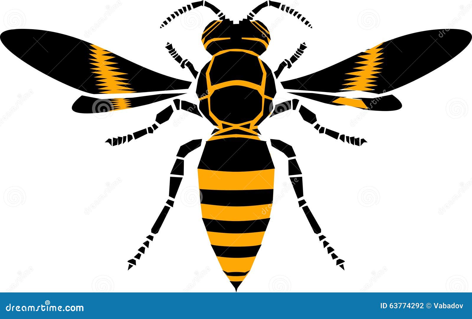 Avispa, icono ilustración del vector. Ilustración de detallado - 63774292