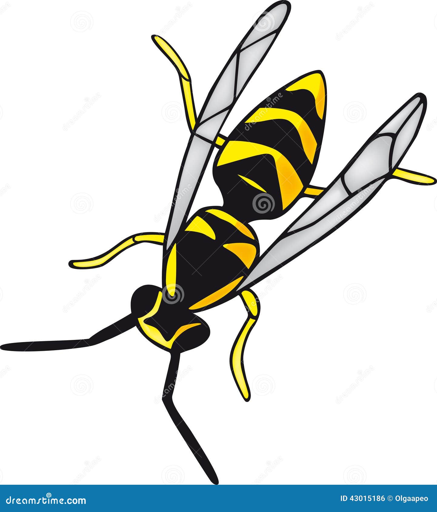 Avispas ilustración del vector. Ilustración de negro - 43015186