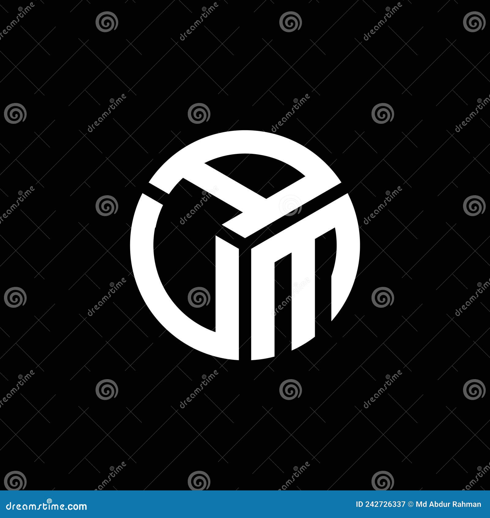 AVM Letter Logo Design on Black Background. AVM Creative Initials ...