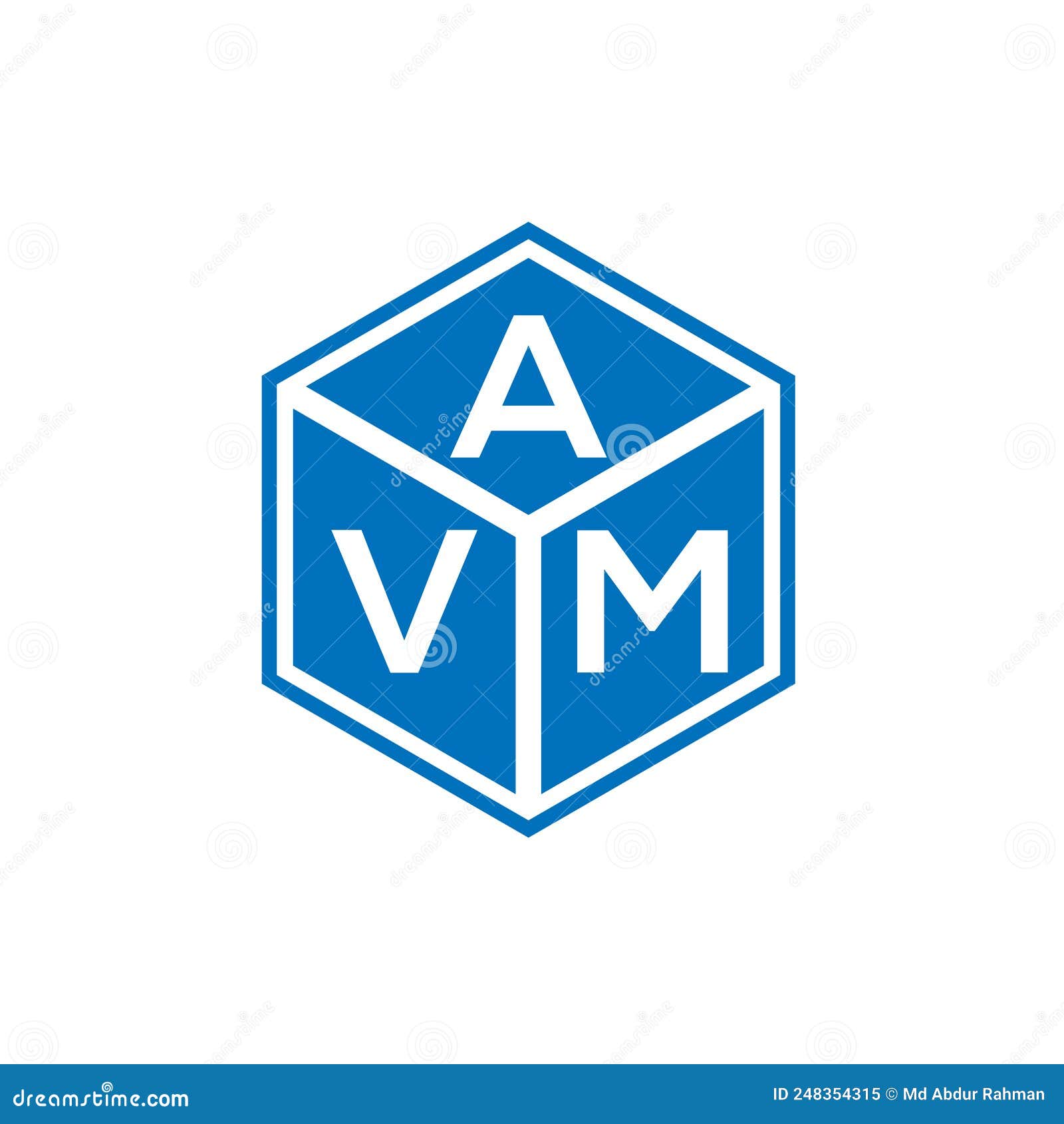 AVM Letter Logo Design On Black Background. AVM Creative Initials ...