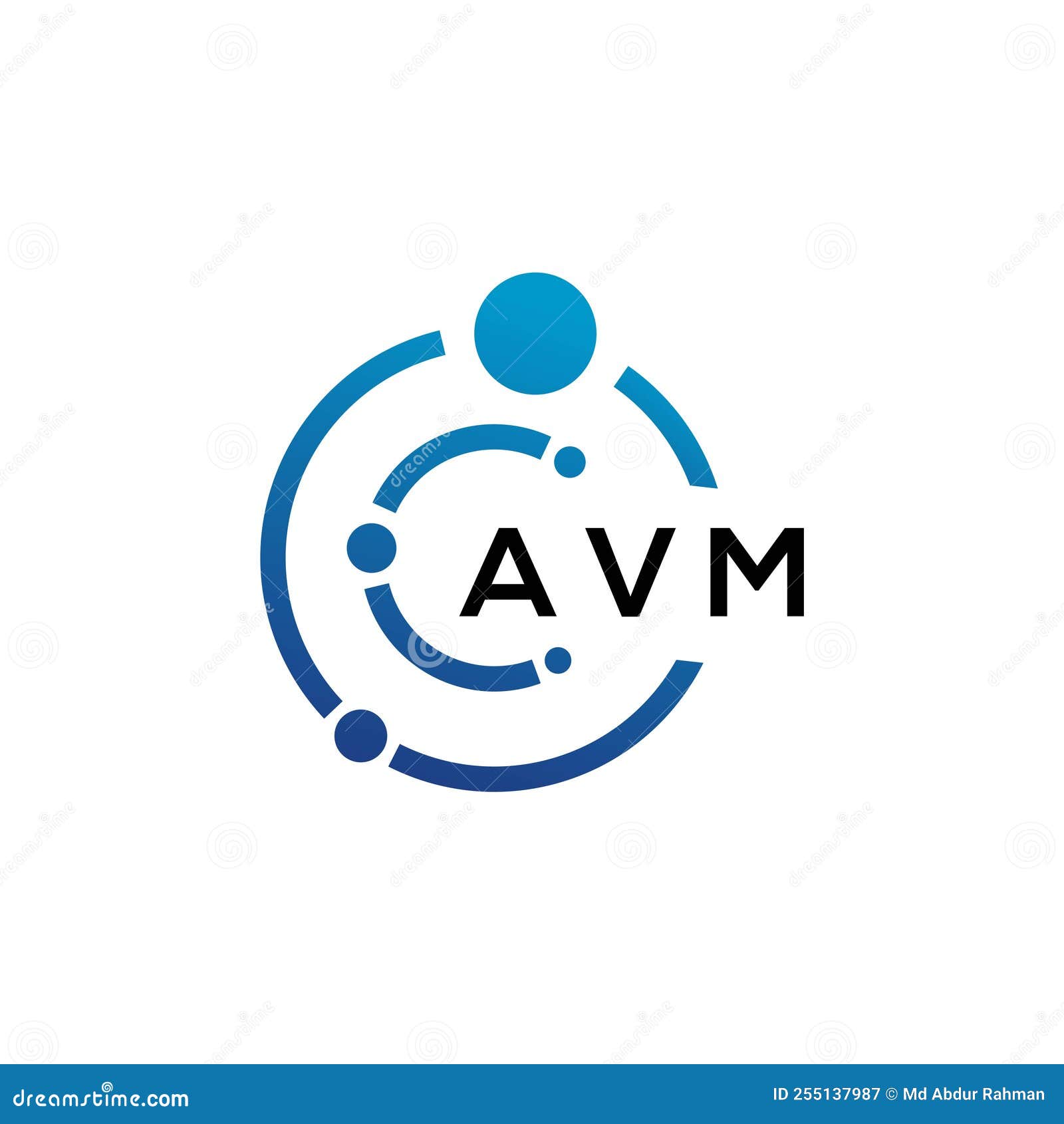 AVM Letter Logo Design on Black Background. AVM Creative Initials ...