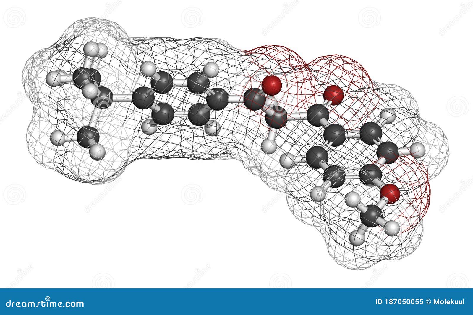 Avobenzone Sunscreen Molecule UV Filter. Skeletal Formula. Stock ...